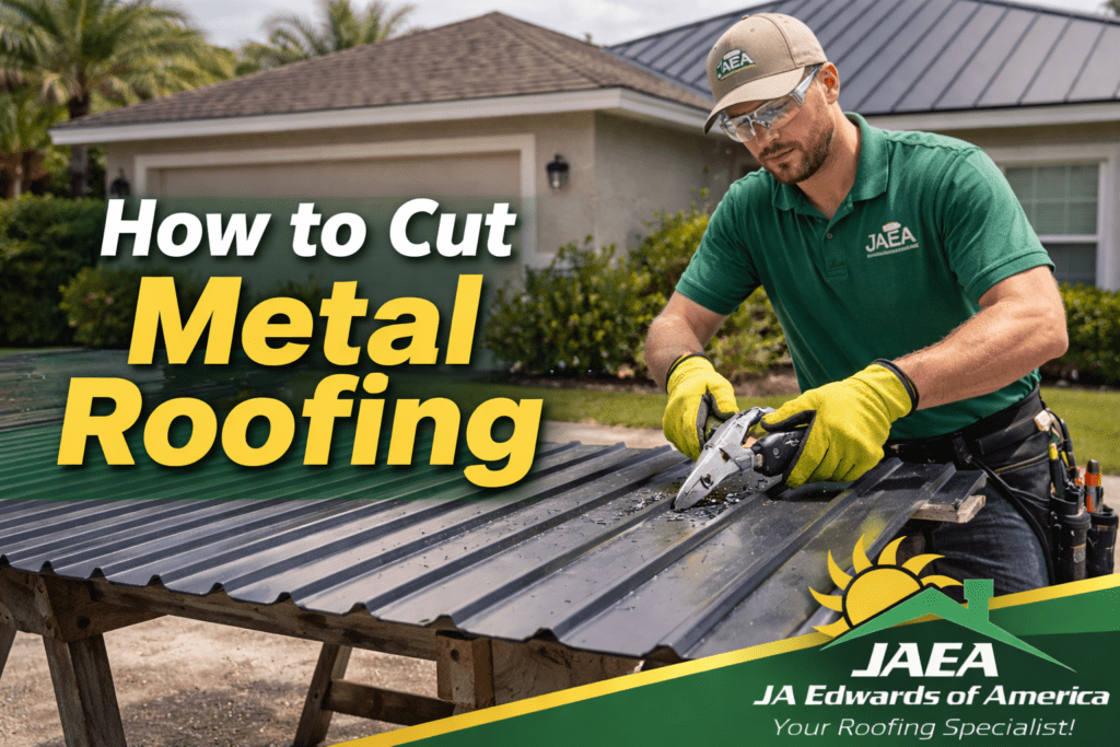 How to cut metal roofing? - JA Edwards of America Roofing